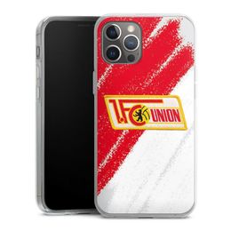 DeinDesign iPhone 12 Pro Max Handy Silikon H&uuml;lle Case transparent Handyh&uuml;lle Official Licensed Product Logo 1. Fc Union Berlin Silikon Case