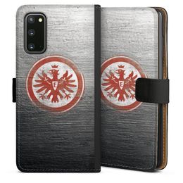 DeinDesign Galaxy S20 Handy Klapph&uuml;lle Handyh&uuml;lle aus Kunst Leder schwarz Flip Case Sge Eintracht Frankfurt Logo Sideflip mit Lasche
