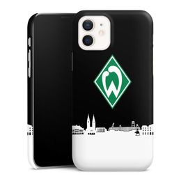 DeinDesign iPhone 12 Handy Premium Case Smartphone Handyh&uuml;lle Schutzh&uuml;lle matt Sv Werder Bremen Skyline Official Licensed Product Premium Case