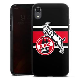 DeinDesign iPhone Xr Handy Silikon H&uuml;lle Case schwarz Handyh&uuml;lle Official Licensed Product 1. Fc K&ouml;ln Logo