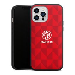 DeinDesign iPhone 13 Pro Max Handy Premium Silikon H&uuml;lle Handyh&uuml;lle schwarz Case Mainz 05 Official Licensed Product Merchandise Silikon Premium Case
