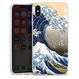 DeinDesign iPhone Xs Max Handy Silikon H&uuml;lle Case transparent Handyh&uuml;lle Katsushika Hokusai Die Gro&szlig;e Welle Vor Kanagawa Kunst Silikon Case