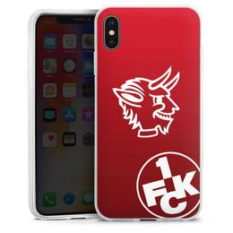 DeinDesign iPhone Xs Max Handy Silikon H&uuml;lle Case transparent Handyh&uuml;lle Devil Official Licensed Product 1. Fc Kaiserslautern Silikon Case