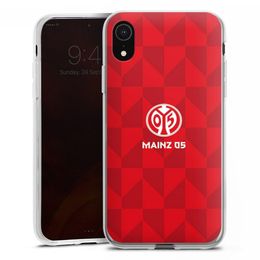 DeinDesign iPhone Xr Handy Silikon H&uuml;lle Case transparent Handyh&uuml;lle Mainz 05 Official Licensed Product Merchandise Silikon Case