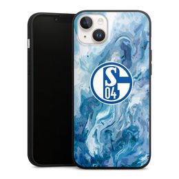 DeinDesign iPhone 14 Handy Premium Silikon H&uuml;lle Handyh&uuml;lle schwarz Case Logo Fc Schalke 04 Merchandise Silikon Premium Case