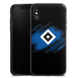 DeinDesign iPhone X Handy Silikon H&uuml;lle Case schwarz Handyh&uuml;lle Official Licensed Product Hsv Hamburger Sv