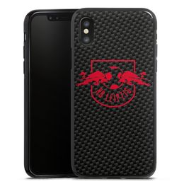 DeinDesign iPhone X Handy Silikon H&uuml;lle Case schwarz Handyh&uuml;lle Rb Leipzig Official Licensed Product Carbon