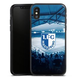 DeinDesign iPhone X Handy Silikon H&uuml;lle Case schwarz Handyh&uuml;lle Stadium 1. Fcm 1. Fc Magdeburg