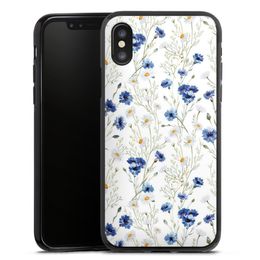 DeinDesign iPhone X Handy Silikon H&uuml;lle Case schwarz Handyh&uuml;lle Flowers Muster Flower