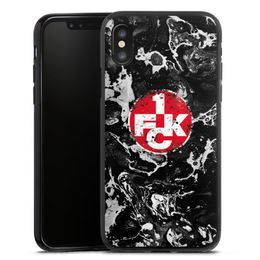 DeinDesign iPhone X Handy Silikon H&uuml;lle Case schwarz Handyh&uuml;lle Coat Of Arms 1. Fc Kaiserslautern Muster