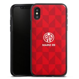 DeinDesign iPhone X Handy Silikon H&uuml;lle Case schwarz Handyh&uuml;lle Mainz 05 Official Licensed Product Merchandise