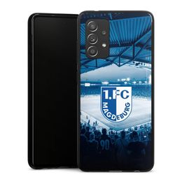 DeinDesign Galaxy A52s 5G Handy Silikon H&uuml;lle Case schwarz Handyh&uuml;lle 1. Fc Magdeburg Stadium 1. Fcm