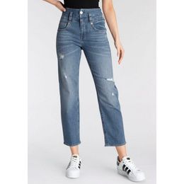 Herrlicher High-waist-Jeans Pitch HI Tap Denim Stretch, blau