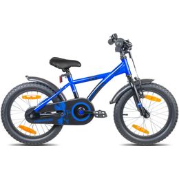 Kinderfahrrad PROMETHEUS BICYCLES "BLUE Hawk" Fahrräder Gr. 24 cm, 16 Zoll (40,64 cm), blau Kinder Kinderfahrräder