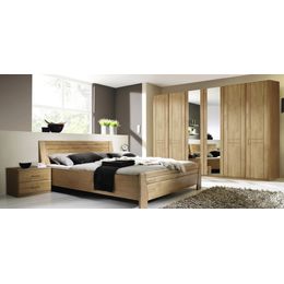 Schlafzimmer-Set Rauch "Sitara" Schlafzimmermöbel-Sets Gr. mit 6-türigen Kleiderschrank, beige (erle natur) Komplett Schlafzimmer