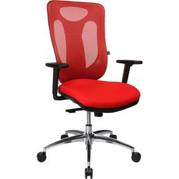 Bürostuhl Topstar "Sitness Net Pro 100" Stühle rot (rot, rot) Drehstühle