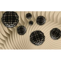 papermoon Fototapete "Abstrakt 3D Effekt" Tapeten Gr. B/L: 5,00 m x 2,80 m, Bahnen: 10 St., bunt Fototapeten