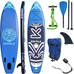 Inflatable SUP-Board KOHALA "Kohala" Wassersportboards Gr. 320 x 81 x 15cm 320 cm, blau (blau, weiß) Stand Up Paddle