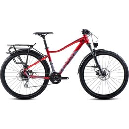 Trekkingrad GHOST "Lanao EQ 27.5 AL" Fahrräder Gr. 36 cm, 27,5 Zoll (69,85 cm), rot Trekkingräder