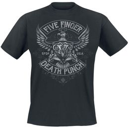 Five Finger Death Punch Howe Eagle Crest T-Shirt schwarz in L