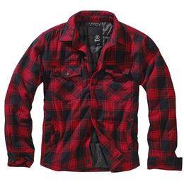 Brandit Lumberjacket Übergangsjacke schwarz rot in 4XL
