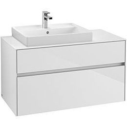 Villeroy & Boch Villeroy & Boch Collaro Waschtischunterschrank C01700DH 100x54,8x50cm, Waschtisch links, Glossy White