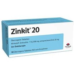 WÖRWAG PHARMA Zinkit 20 überzogene Tabletten 50 St