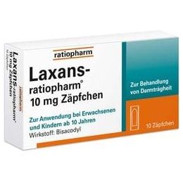 LAXANS-ratiopharm 10 mg Zäpfchen 10 St