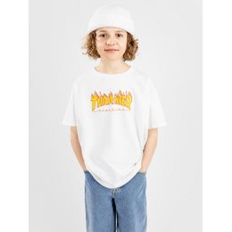 Thrasher Flame Kids T-Shirt white