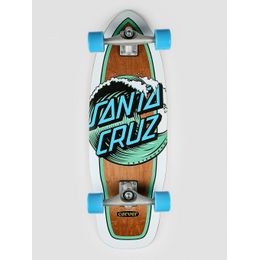 Santa Cruz Wave Dot Cut Back Surf Skate Carver 9.75 Surfskate white