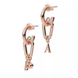 Emporio Armani Ohrringe - Sterling Silver Hoop Earrings - in quarz - Ohrringe für Damen