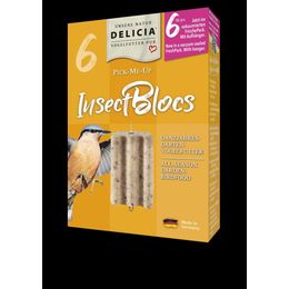 Delicia Pick-Me-Up Insectbloc 12x 6 Stück Vogelfutter Wildvogelfutter Wintervogelfutter