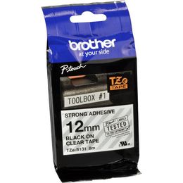 Brother P-Touch Band TZe-S131 schwarz auf transparent 12mm / 8m laminiert extra stark