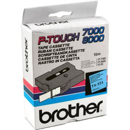 Brother P-Touch Band TX-551/Tze-551 schwarz auf blau 24mm / 15m laminiert