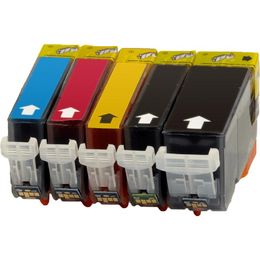 15 Ampertec Tinten ersetzt PGI-520 + CLI-521 BK C M Y 4-farbig