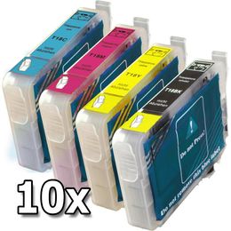 10 Ampertec Tinten ersetzt Epson C13T1801-1804 4-farbig No 18