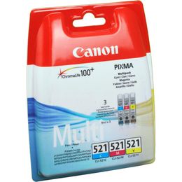 3 Canon Tinten 2934B010 CLI-521 C M Y 3-farbig