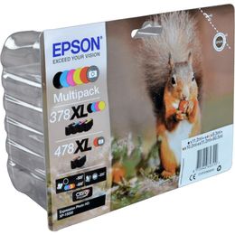 6 Epson Tinten C13T379D4010 Multipack 378XL/478XL 6-farbig