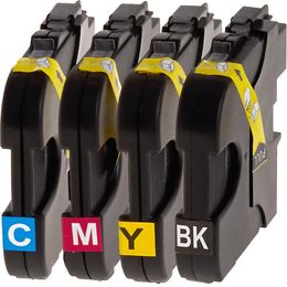 4 Ampertec Tinten kompatibel mit Brother LC-985BK C M Y 4-farbig