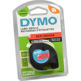 Dymo Originalband 91223 schwarz auf rot 12mm x 4m Plastik