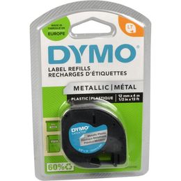 Dymo Label Refills S0721730 schwarz auf silber 12mm x 4m