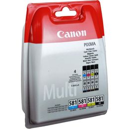 4 Canon Tinten 2103C004 CLI-581 BK C M Y 4-farbig