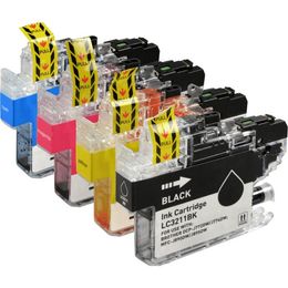 4 Ampertec Tinten kompatibel mit Brother LC-3211 BK C M Y 4-farbig