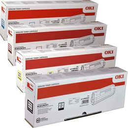 4 OKI Toner MC853 MC873 Serie Multipack BK C M Y 4-farbig