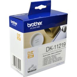 Brother PT Etiketten DK11219 weiss rund 12mm 1200 St. VE