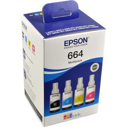 4 Epson Tinten C13T664640 T6646 4-farbig