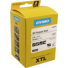 Dymo XTL Schriftband 1868755 Vinyl schwarz auf weiß 54mm x 7,5m