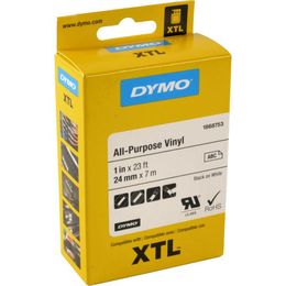 Dymo XTL Schriftband 1868753 Vinyl schwarz auf weiß 24mm x 7,5m