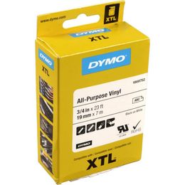 Dymo XTL Schriftband 1868752 Vinyl schwarz auf weiß 19mm x 7,5m