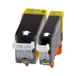 2 Ampertec Tinten ersetzt PGI-520BK CLI-521BK schwarz